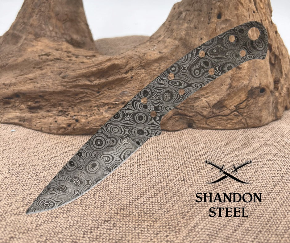 Alabama Damascus Steel Damascus Knife Blade ADS088 – Shandon Steel