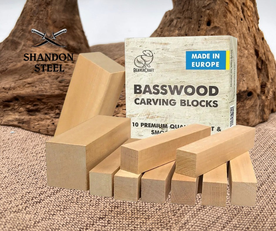 BEAVERCRAFT Basswood Carving Block Set BVRBW10 – Shandon Steel