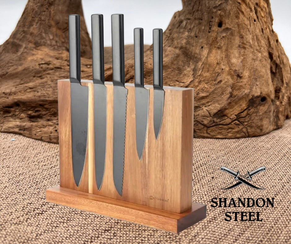 KitchenDAO Magnetic Knife Block Wood KD0388 – Shandon Steel