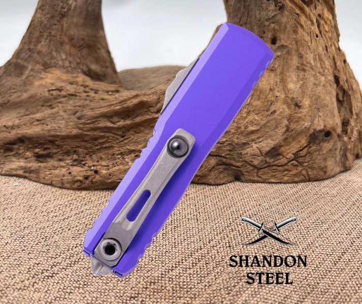 Microtech UTX-85 GEN IV D/E APOCALYPTIC STANDARD PURPLE (12324-10APPU ...